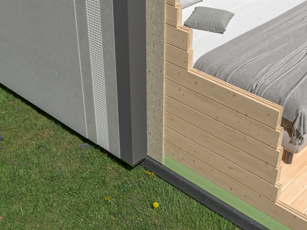 EPS Insulations with Acrylic Rendering for Log Cabins - MM Eco Build ...